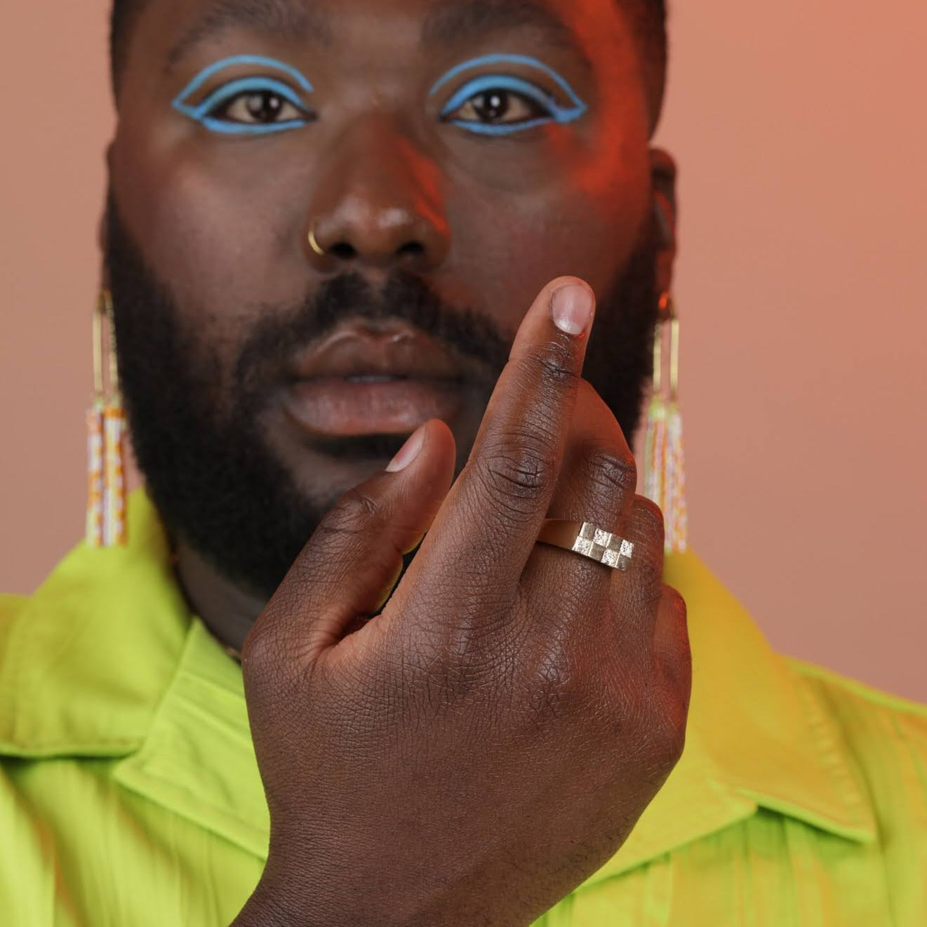 Checkerboard Signet Ring – TAKE SHAPE STUDIO