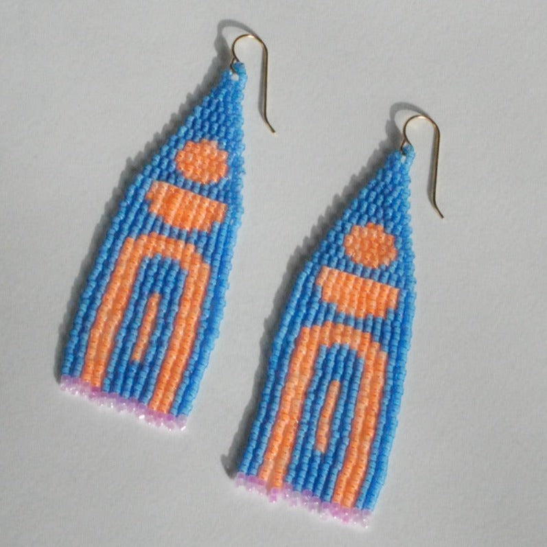 Stacked Waterfall Beaded Earrings (3 Colorways) – TAKE SHAPE STUDIO